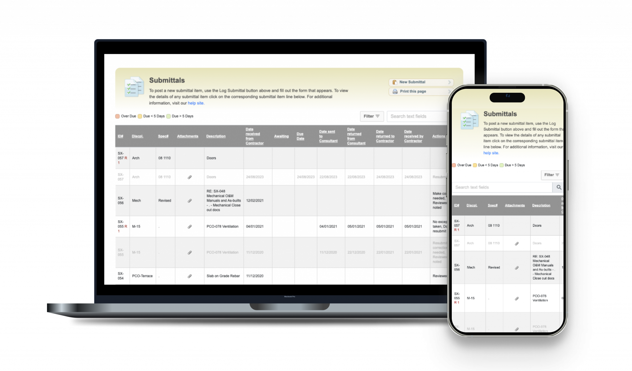 Submittals and Transmittals - Contract Administration Software
