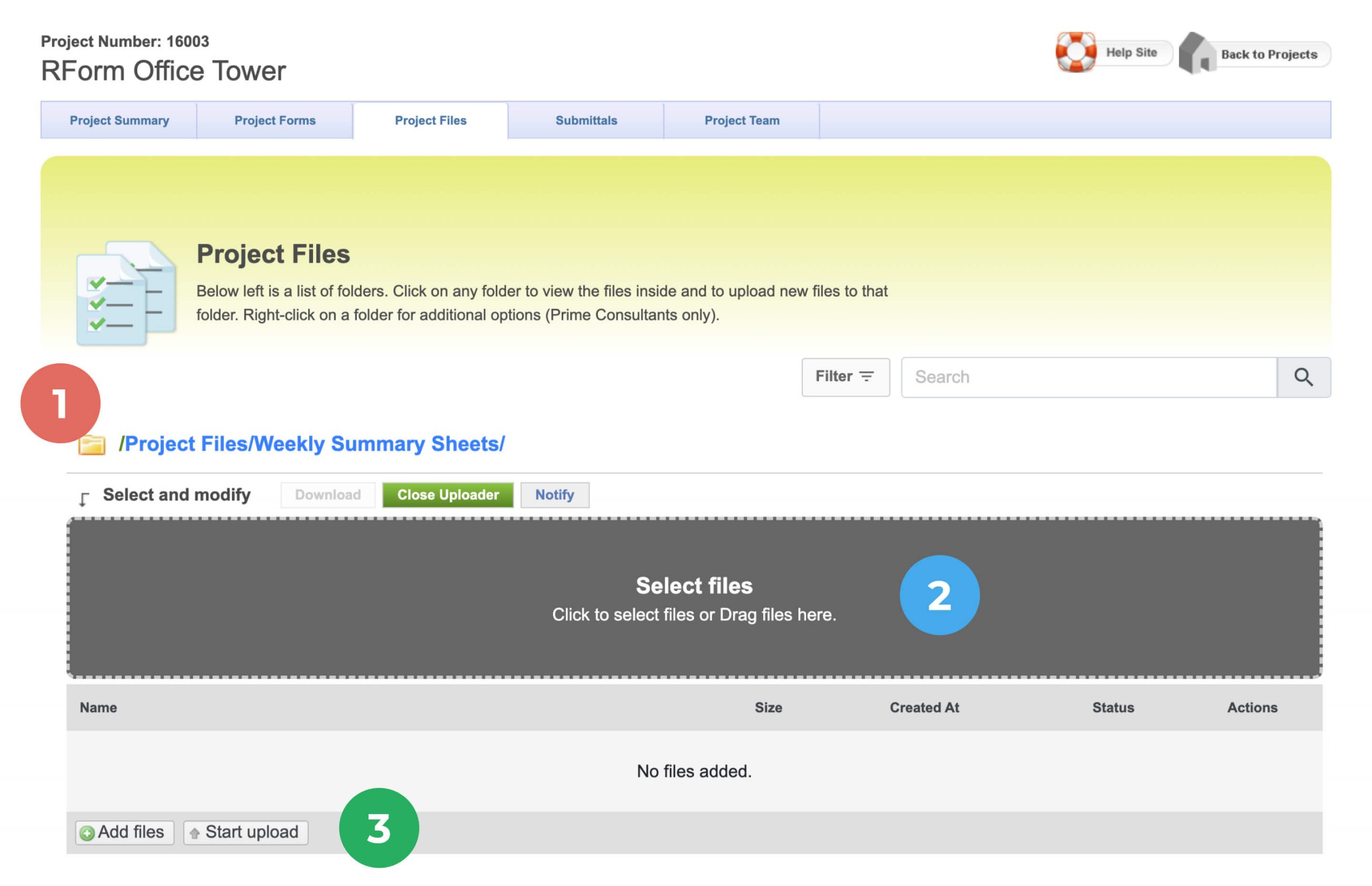 Project files and Document Management - Contract Administration Software