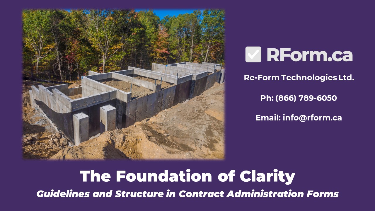 The Foundation of Clarity: Guidelines and Structure in Contract Administration Forms - Contract ...